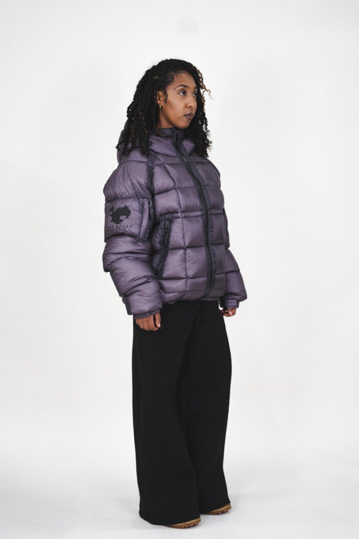 ID PUFFER JACKET – LÚPINA PURPLE - Isak Douah