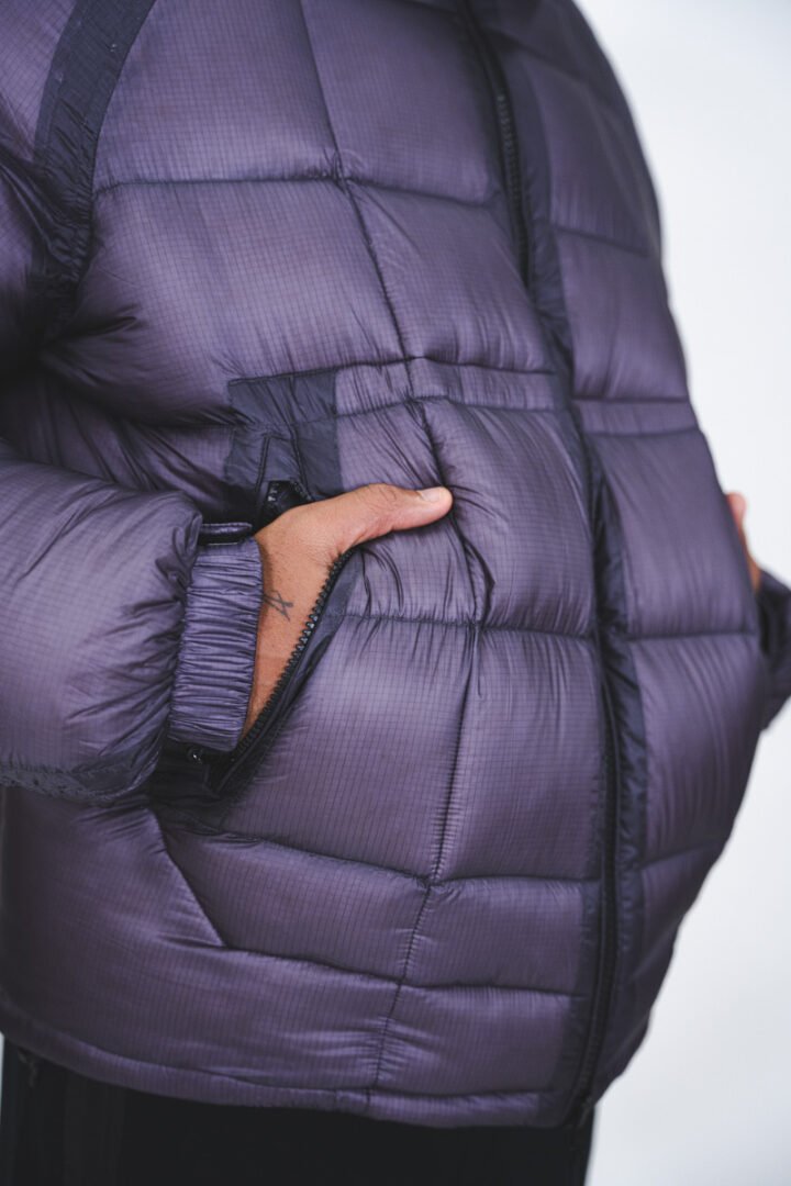 ID PUFFER JACKET – LÚPINA PURPLE - Isak Douah